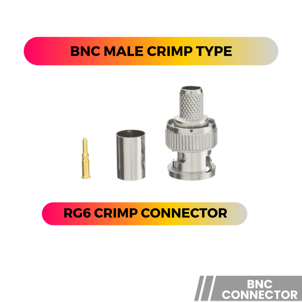 HIKVISION CCTV BNC RG6 Crimp Type CCTV Connector For Coaxial Cable | Shopee Malaysia