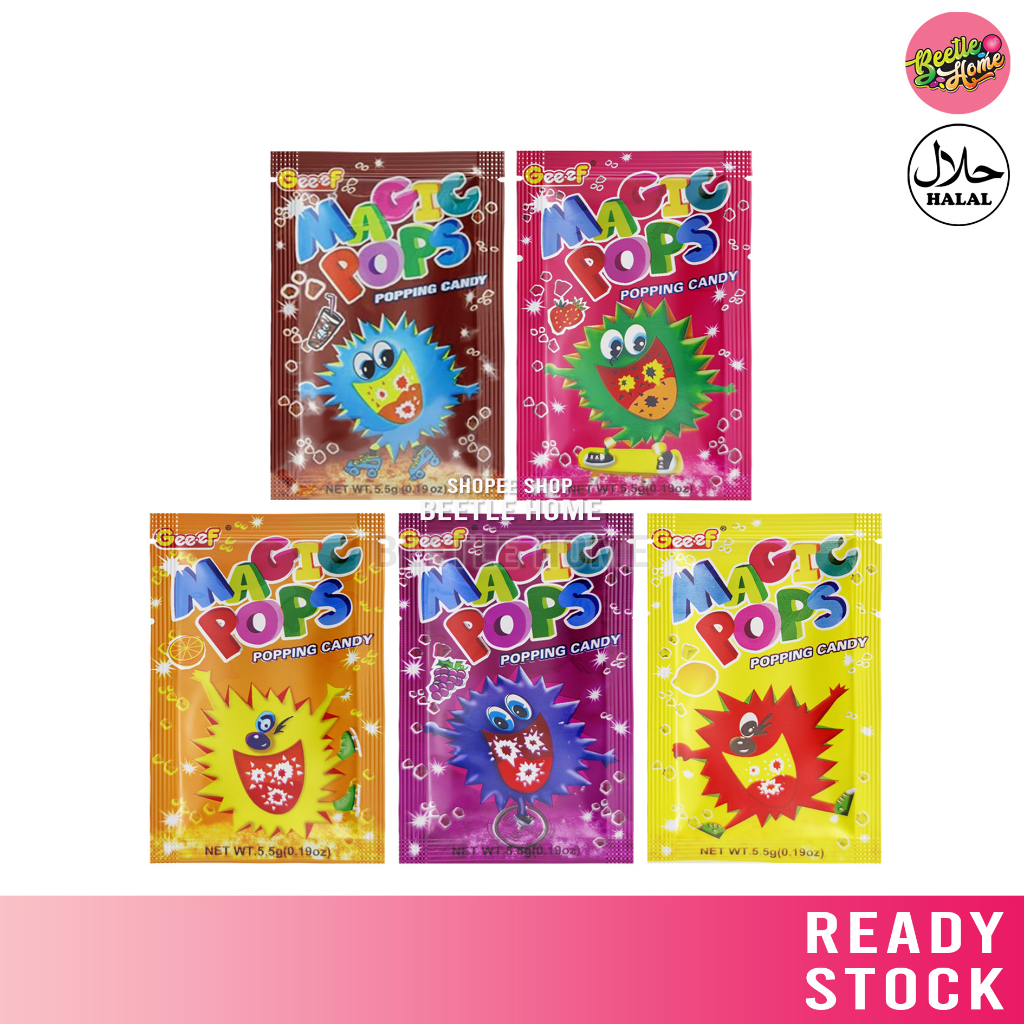 GeeeF Magic Pops Popping Candy 5.5g 跳跳糖 (Wholesale Message) | Shopee ...