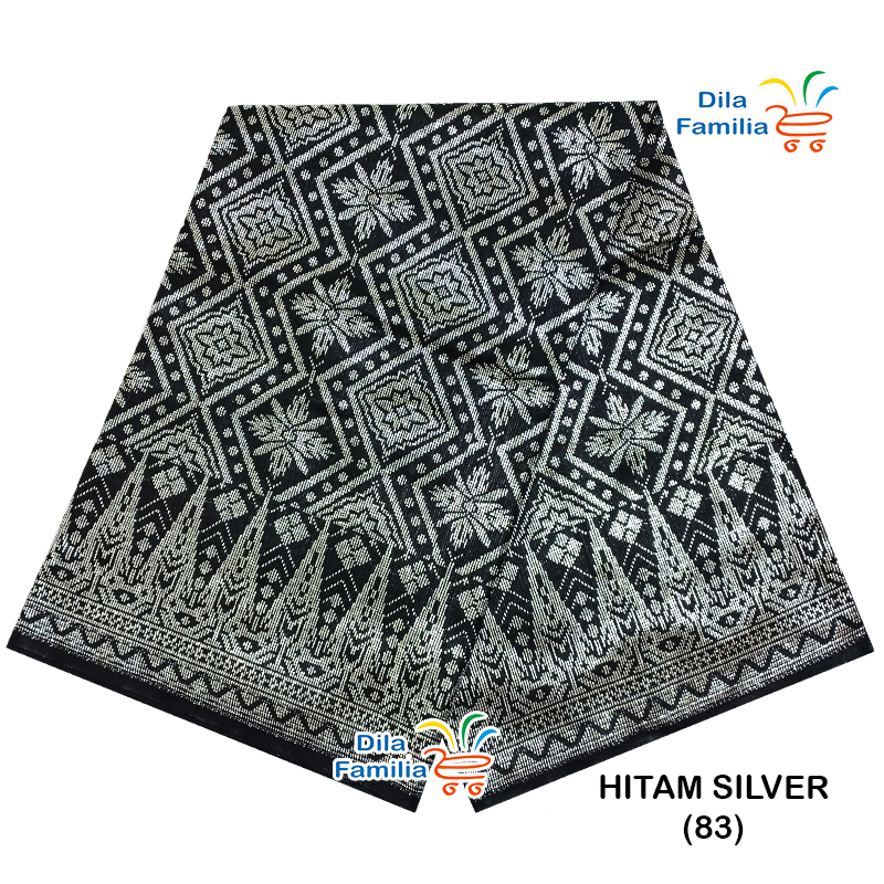 Sampin Songket Hitam Emas Gold Silver No 11 Tenun Siap Jahit 2 Meter ...