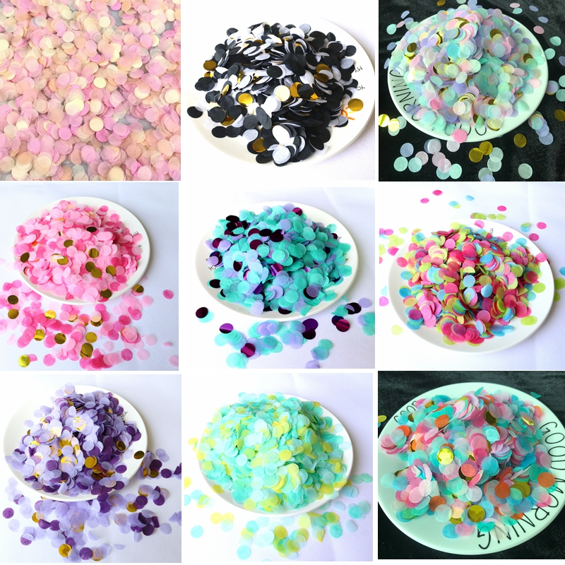 🇲🇾 🏆 50g 2.5cm DIY Round Sprinkles Tissue Dot Confetti Paper Confetti ...