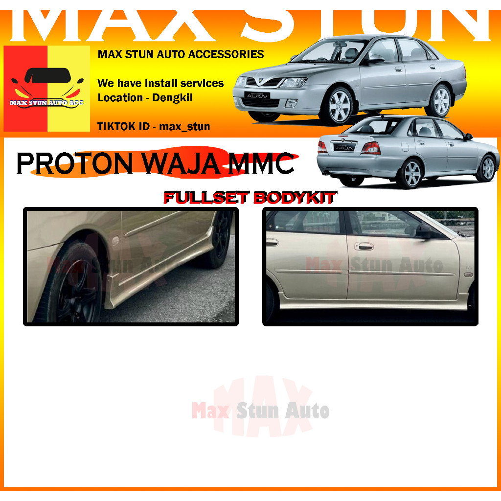PROTON WAJA MMC FULLSET BODYKIT BUMPER SKIRT LIP WAJA MMC FRONT SKIRT ...