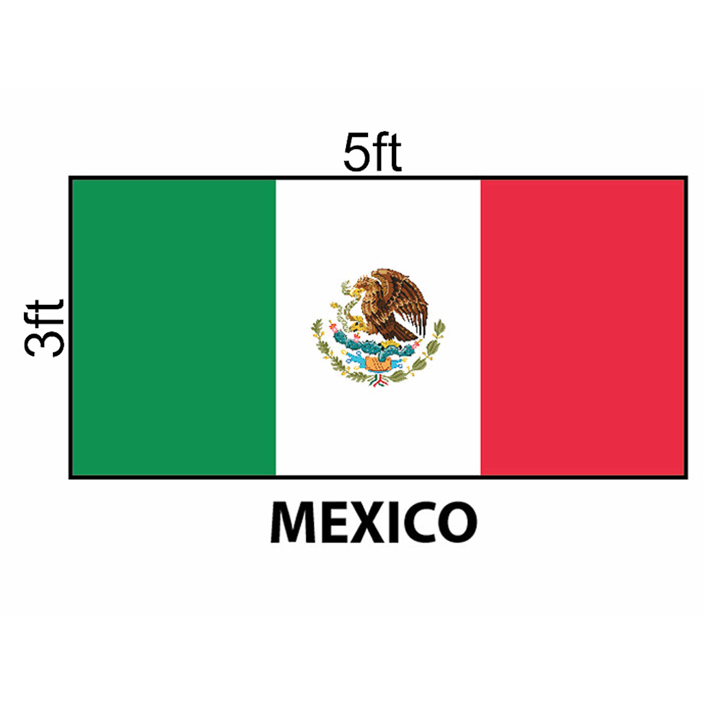 Mexico Flag 3x5ft, Bendera Mexico 3x5ft, Polyester | Shopee Malaysia