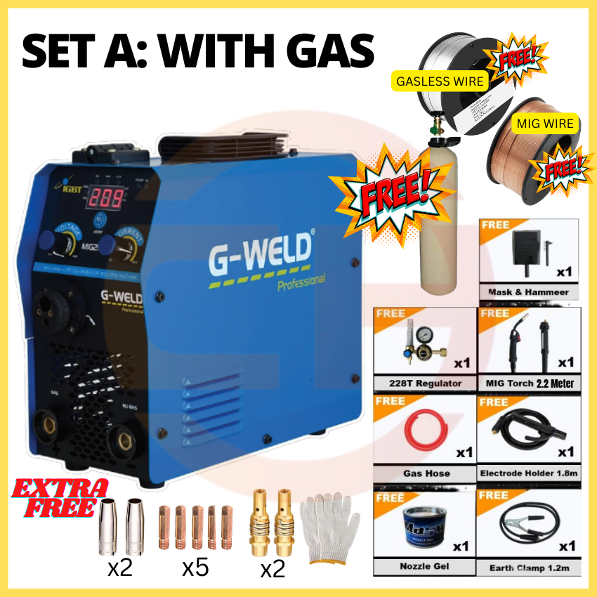 G-WELD MIG209 1KG MIG MMA LIFT-TIG Welding Machine Welding Set Mig Gas ...