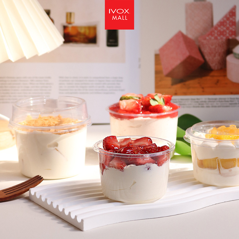 Disposable Pudding Cup / Jelly Mousse Tiramisu Cup With Lid ...