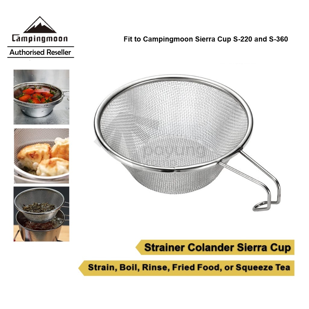 CAMPINGMOON Stainless Steel S213 Camping Strainer Colander Sierra Cup ...