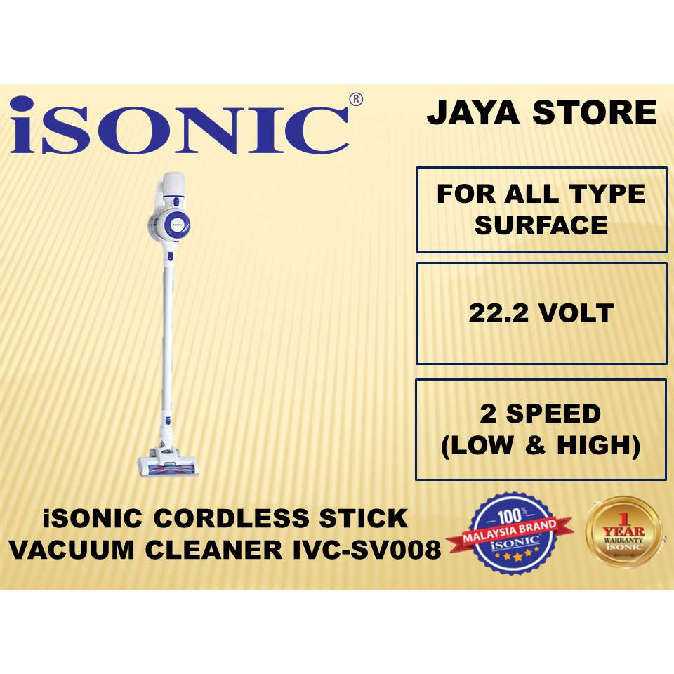Isonic IVC-SV008 150W Cordless Stick Vacuum Cleaner IVCSV008 | Shopee ...