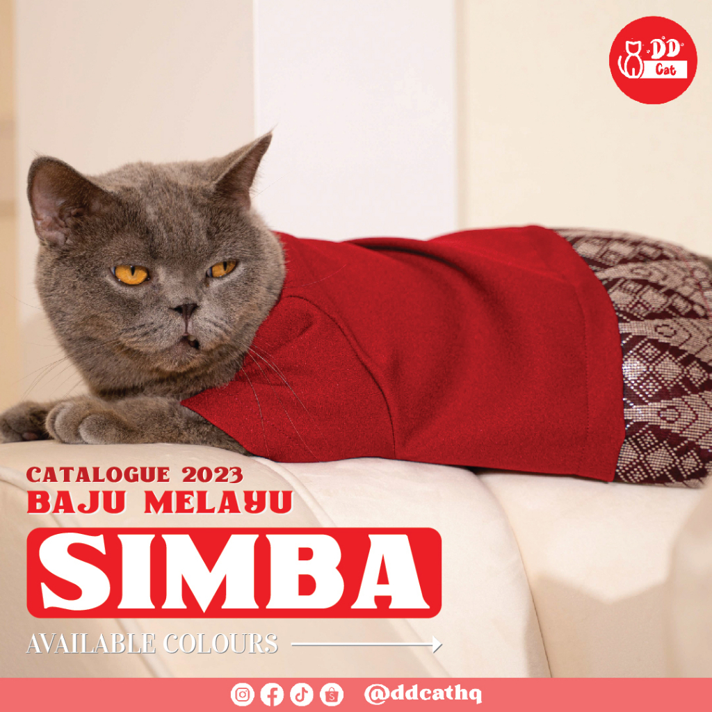 BAJU RAYA KUCING DD CAT Baju Melayu Simba | Shopee Malaysia