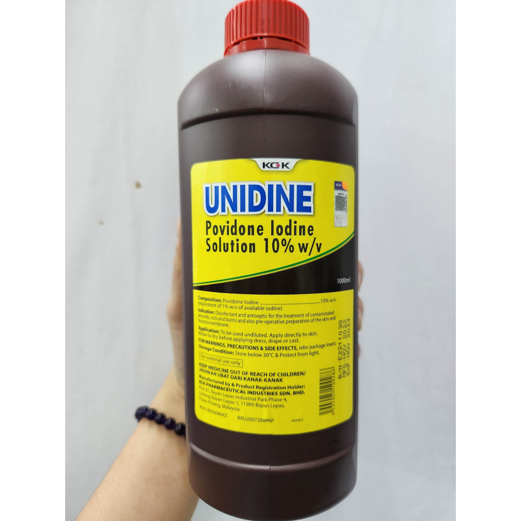 UNIDINE Povidone Iodine Solution 10% w/v (1L) | Shopee Malaysia