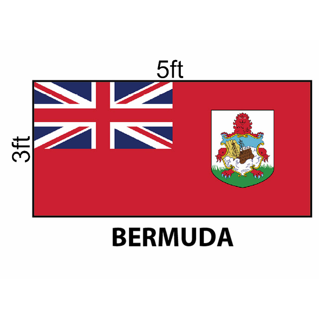 Bermuda Flag 3x5ft, Bendera Bermuda 3x5ft, Polyester | Shopee Malaysia