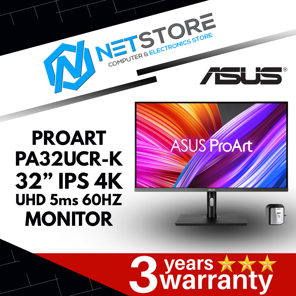 ASUS PROART PA32UCR-K 32” IPS 4K UHD 5ms 60HZ MONITOR 90LM03H3-B01310 | Shopee Malaysia