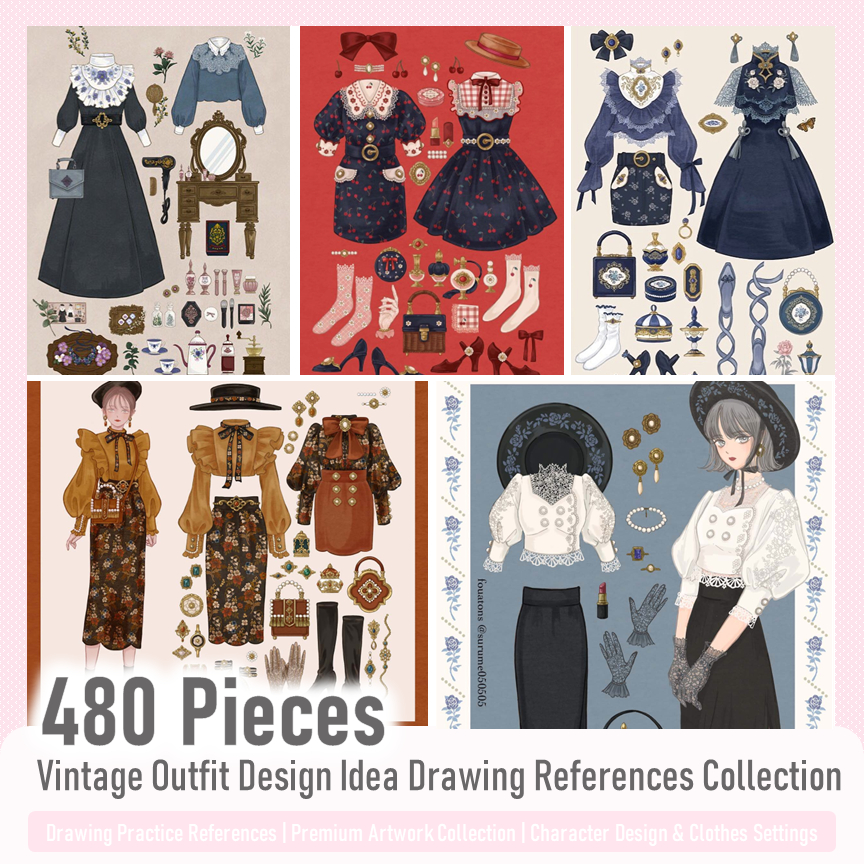 🔥 Drawing References Illustration - Vintage Outfit Design Idea ...
