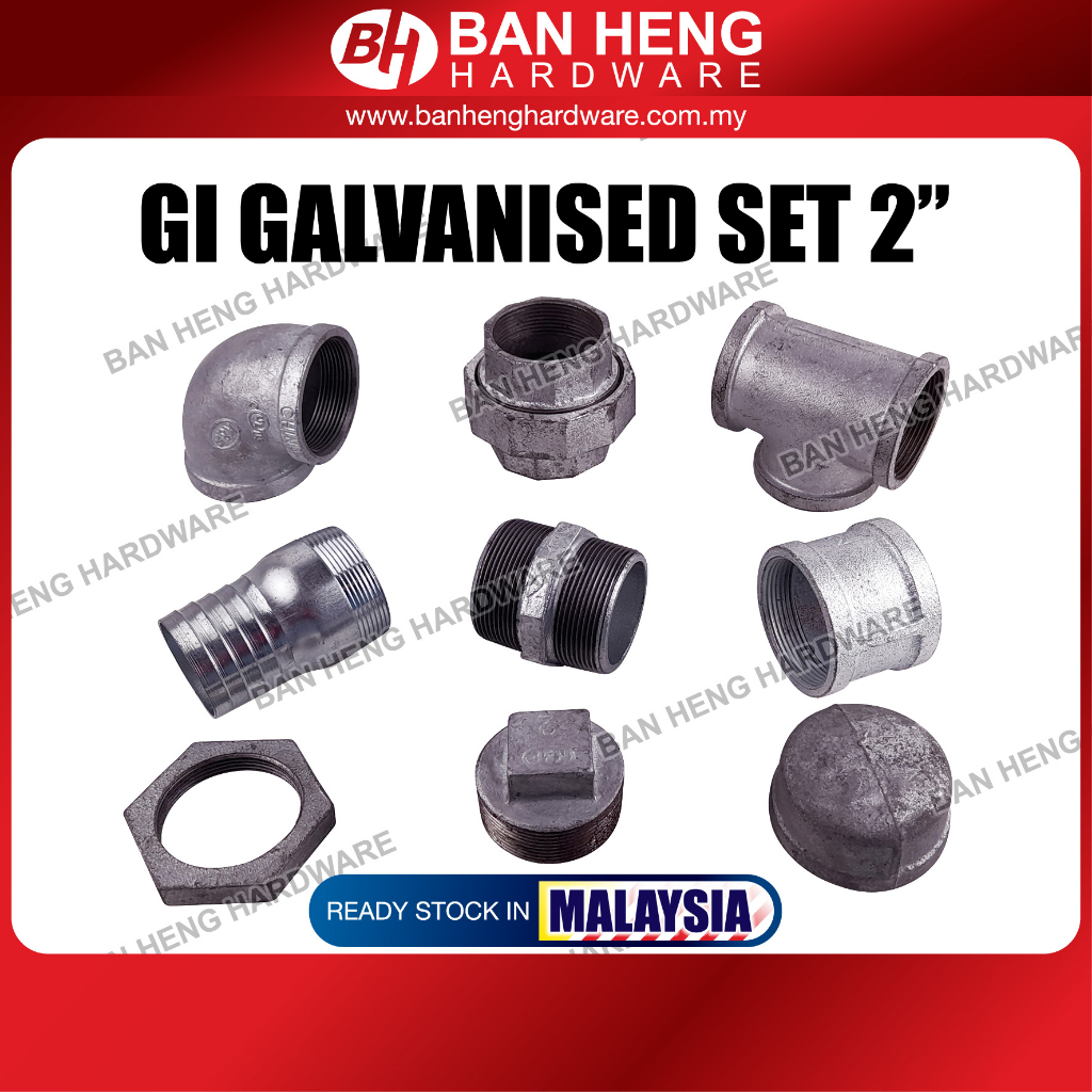 50MM GI FITTING | GALVANIZED PAIP AIR FITTING | TEE | SOCKET | ELBOW ...
