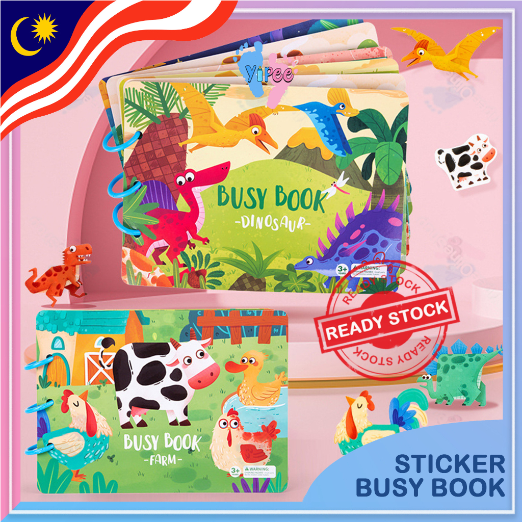 My First Busy Book Quiet Book With Velcro Montessori Early Learning ...