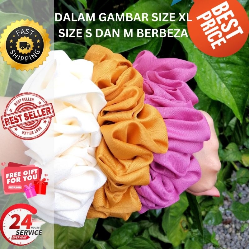Getah Rambut Sanggul Tudung Exclusive/Getah rambut scrunchies - S, M ...