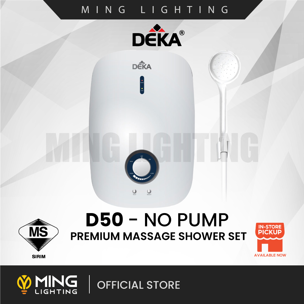 (Sirim) Deka D50 Instant Water Heater Non Pump White Hot Cool Rain ...
