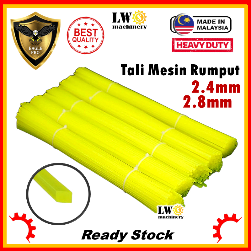 Eagle Pro 2.4MM Tali mesin rumput nylon trimmer square 4segi tali ...