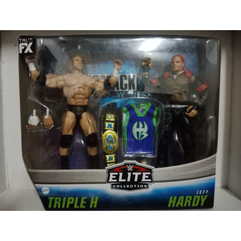 Mattel WWE Elite 2-Pack Triple H and Jeff Hardy Wrestling Figure ...