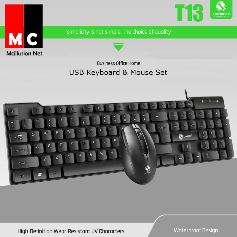 【Ready Stock】LIMEIDE T13 | T15 Office USB Keyboard & Mouse SET | Shopee ...