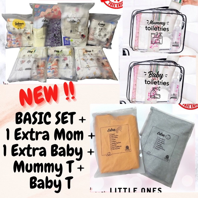 🎁[Premium set]BEG PLASTIK HOSPITAL for PACKING BAJU IBU, BABY & BARANG ...