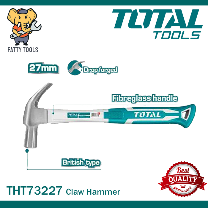 Total THT73227 British Type Claw Hammer 27mm | Shopee Malaysia