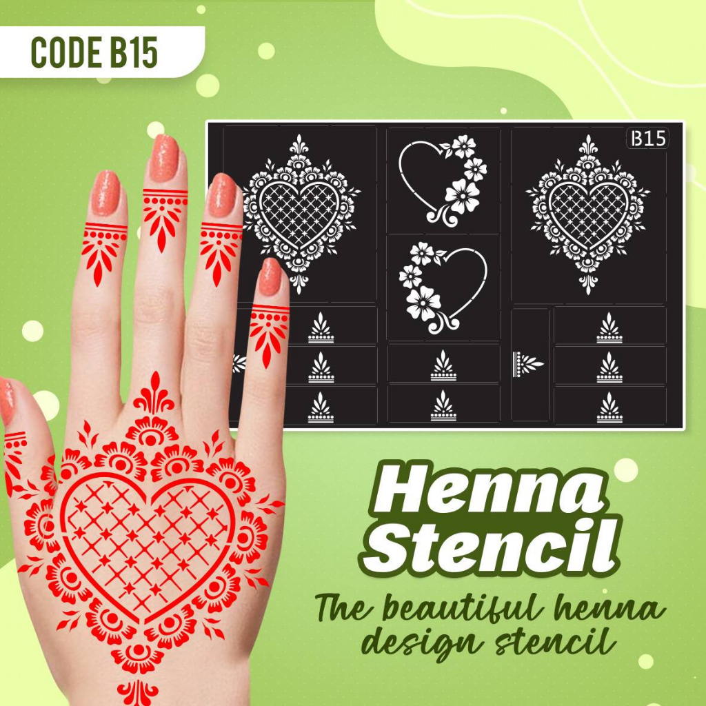 Sticker Inai Tekap Sepasang Tangan New Design Stiker Enai Tampal ...