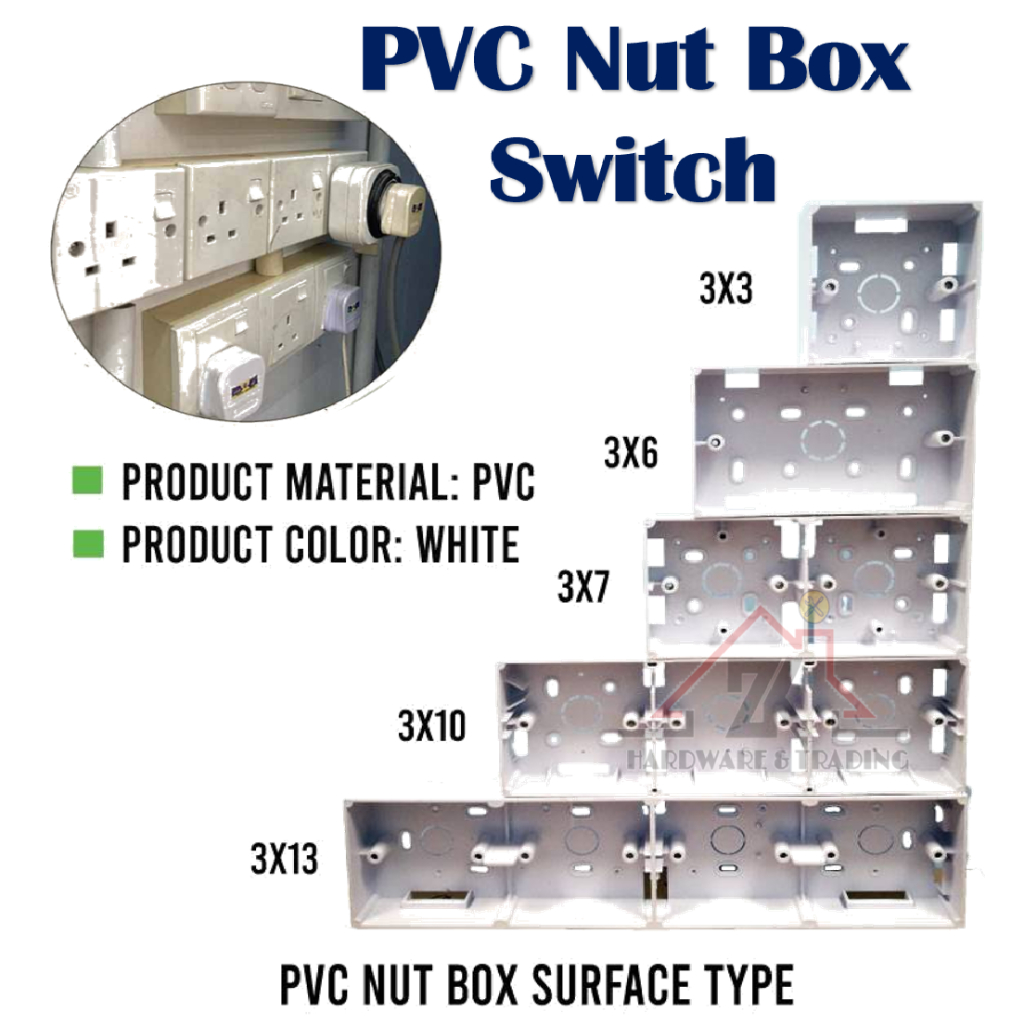 Electrical PVC Base Box Wall Mount Nut Box Switch Bottom Switch Socket ...