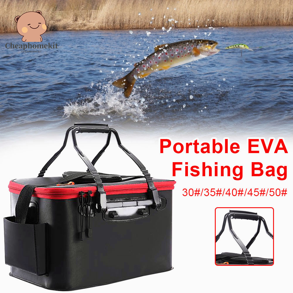 [Stock in Malaysia] Portable Folding Fishing Box Tank Bucket EVA Bag ...