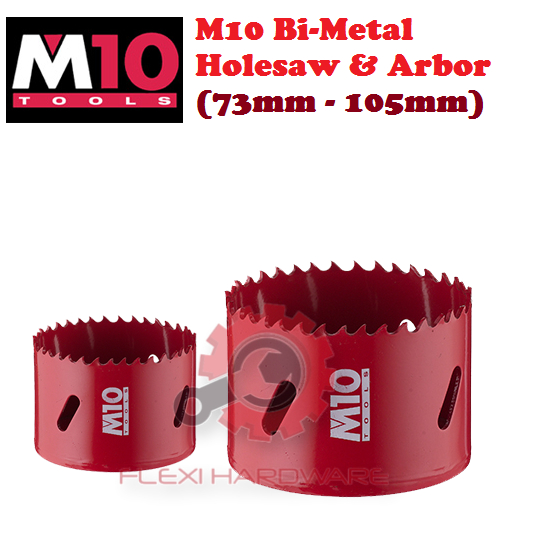 M10 Bi-Metal Holesaw & Arbor (73mm - 105mm) | Shopee Malaysia