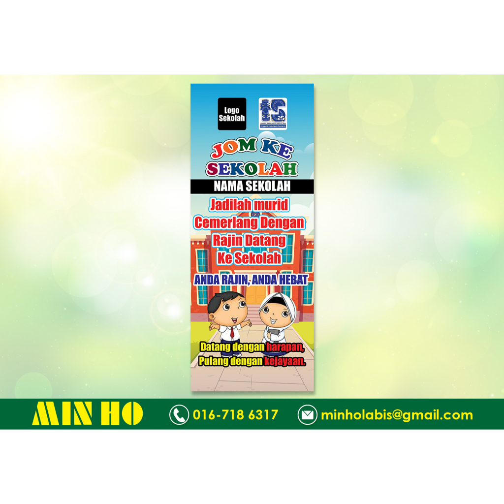 Bunting Jom Ke Sekolah / Back to School (Free edit Wording) | Shopee ...