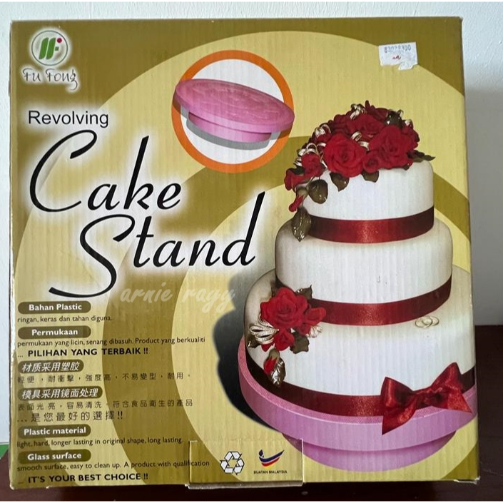 Revolving Cake Stand Turn Table Lazy Suzan Cake Deco Meja Putar Melepa ...