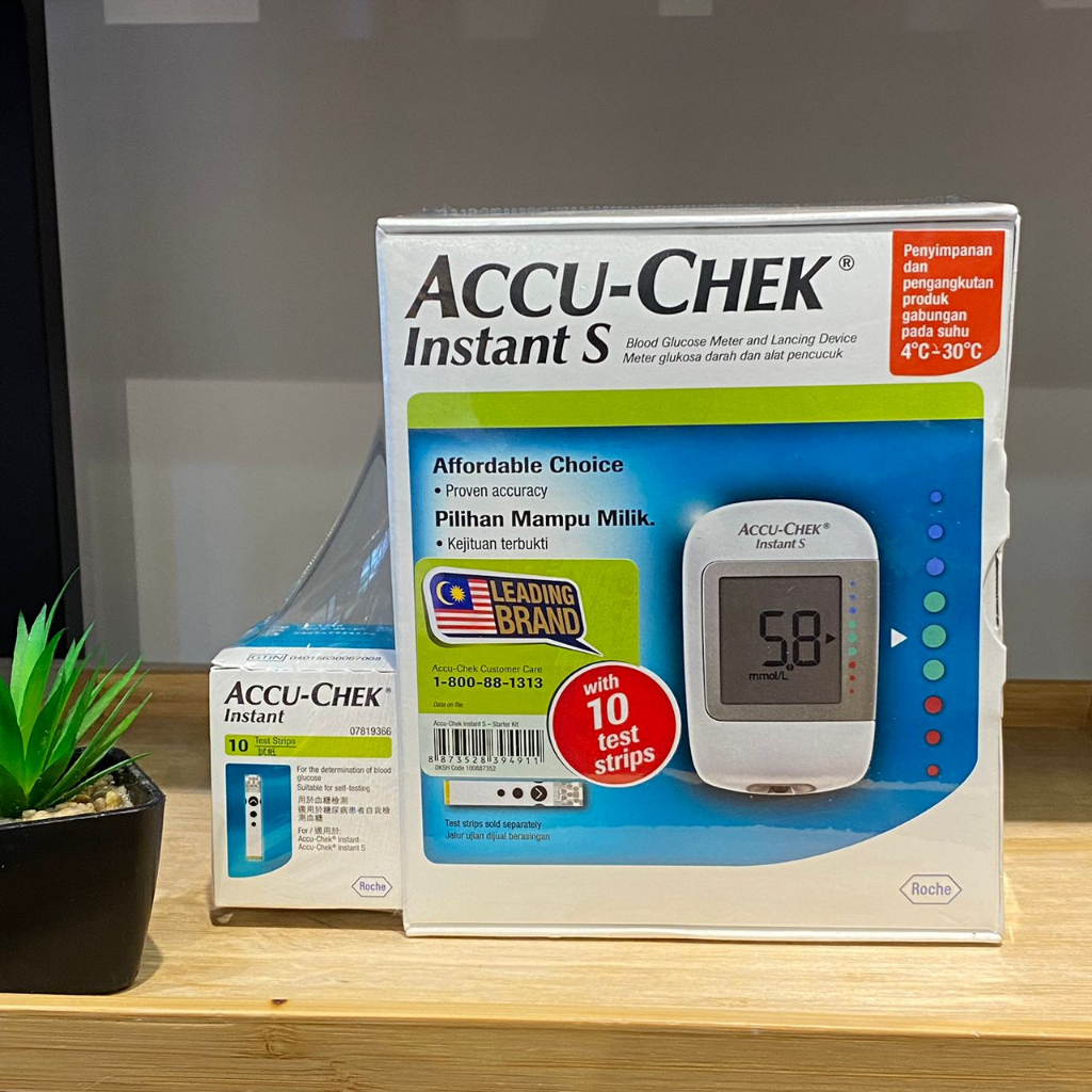 ACCU-CHEK INSTANT-S STARTER KIT FOC INSTANT TEST STRIPS (5 Years ...
