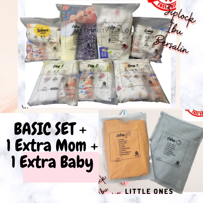 🎁[Premium set]BEG PLASTIK HOSPITAL for PACKING BAJU IBU, BABY & BARANG ...