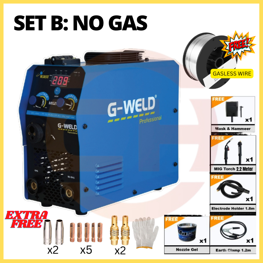 G-WELD MIG209 1KG MIG MMA LIFT-TIG Welding Machine Welding Set Mig Gas ...