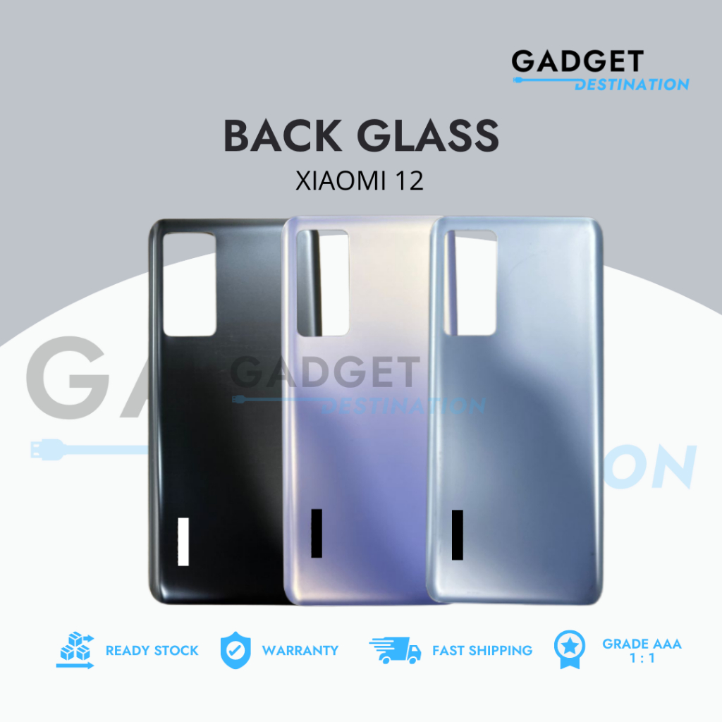 XM 12 / XIAOM 12 BATTERY COVER, BACK GLASS HOUSING [ READY STOCK ...