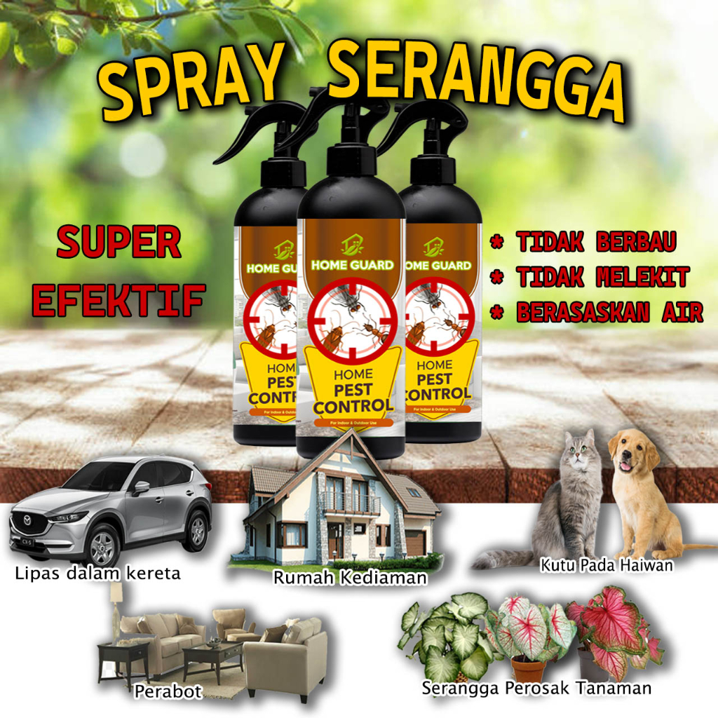 HOME GUARD Organic Insect Repellent | Spray Serangga Organik Semut Lipas Lalat Pepijat Kutu ...