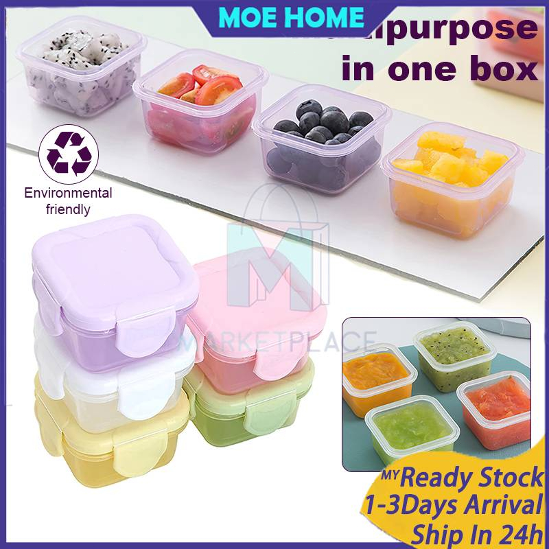 Baby Container Food Box 60ML Snack Milk Containers Sealed Case ...