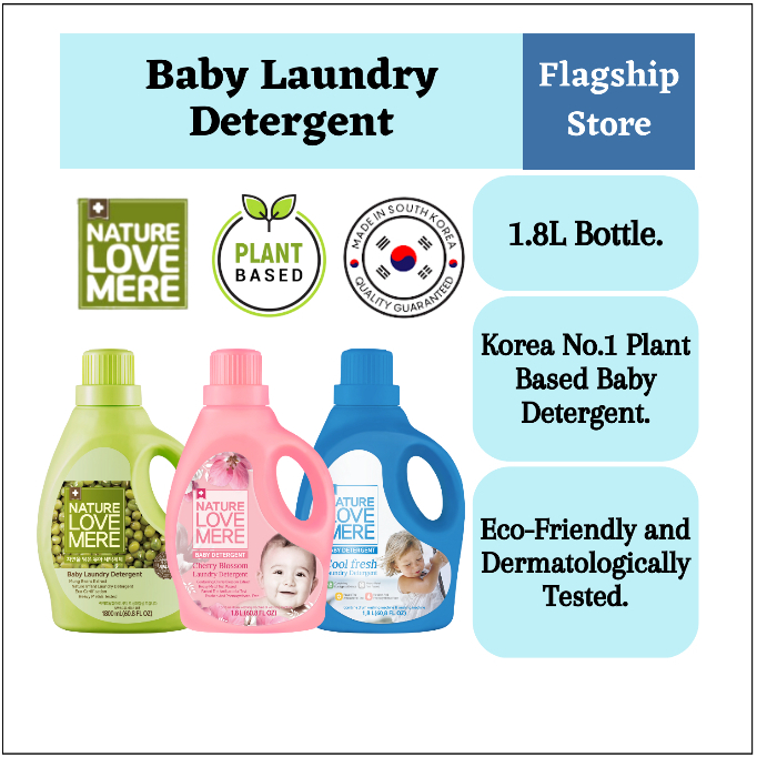 Baby Laundry Detergent | Nature Love Mere | 1.8L - Bottle | Shopee Malaysia