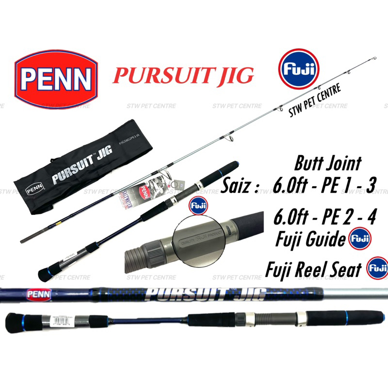 Penn Pursuit Jig Spinning 6.0ft Fuji Guide Fuji Reel Seat (Butt Joint ...