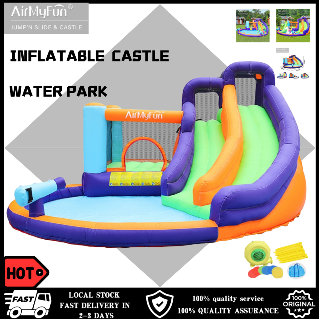 🔥READY STOCK🔥 Air My Fun Inflatable Water Slide Paradise Bounce House ...