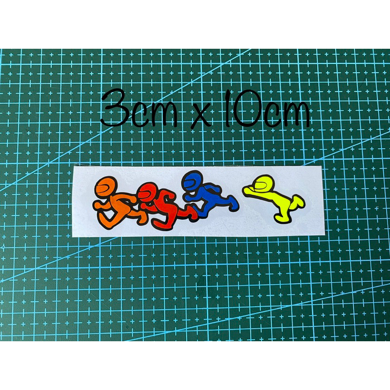 Sticker Rossi Run Helmet Orang Lari | Shopee Malaysia