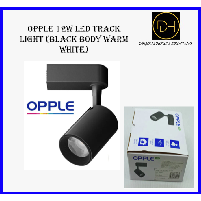 Original Opple LED Track Light 12watt Black Body Warm White | Shopee ...