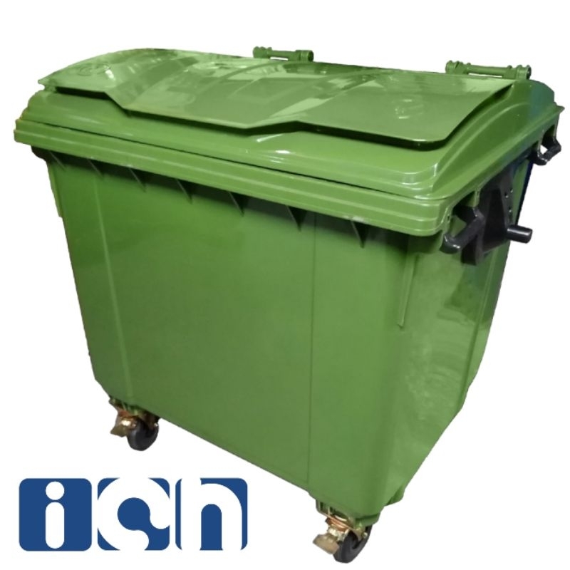 🔥Wholesale🔥HDPE 660L /1100L🌱Mobile Garbage Bin 4 Wheel Green Bandaraya ...