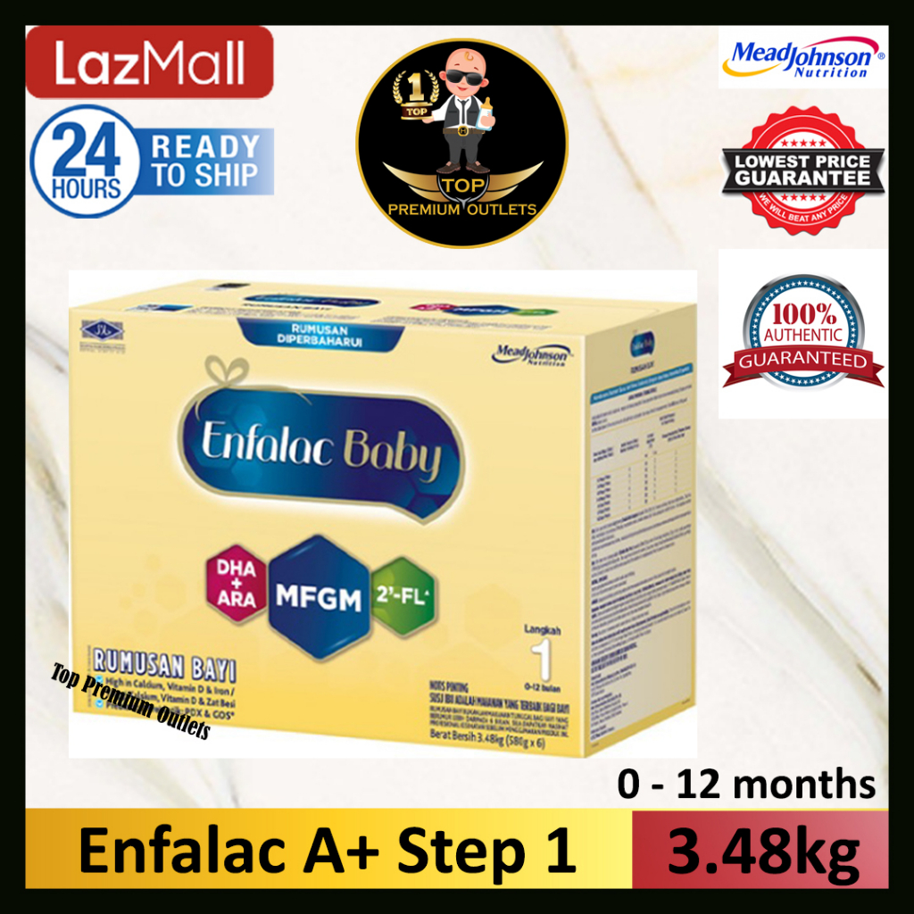 Enfalac A+/Enfalac Baby Step 1 (2.32kg / 3.48kg) 2'-FL Exp: 02/2025 Susu Bayi Milk Formula ...