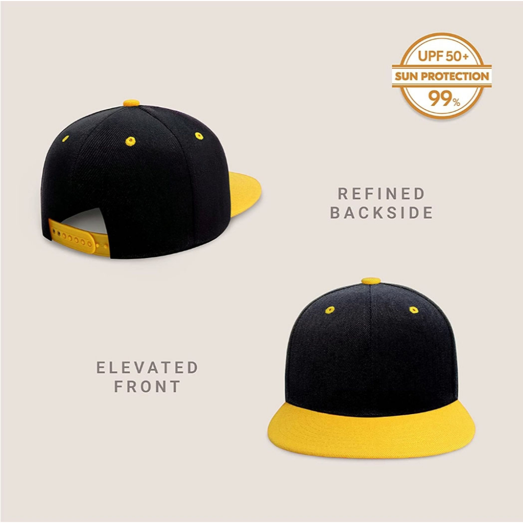 Cap Snapback Solid Brim Topi Lelaki Snapback Plain Cap Kosong Men Cap ...