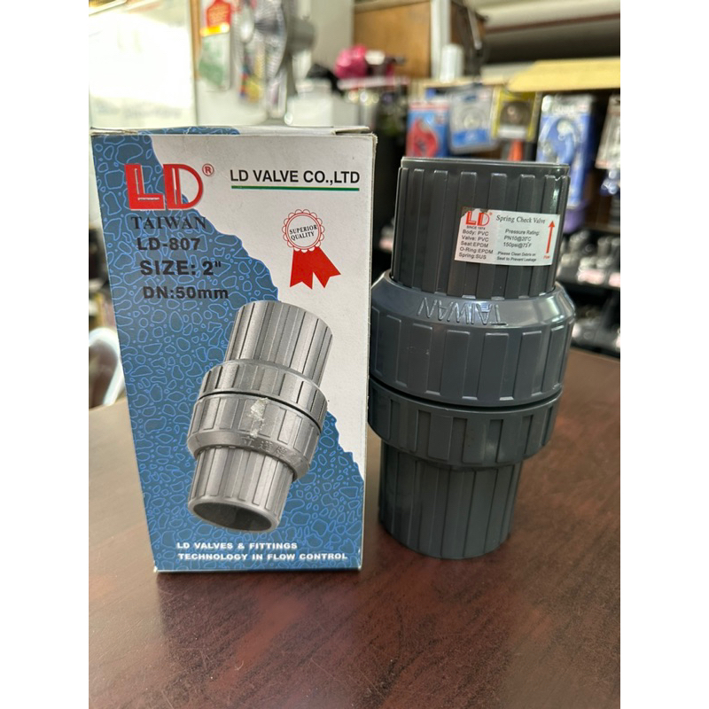 LD Taiwan 2” / 50mm pvc spring check valve with thread | Shopee Malaysia