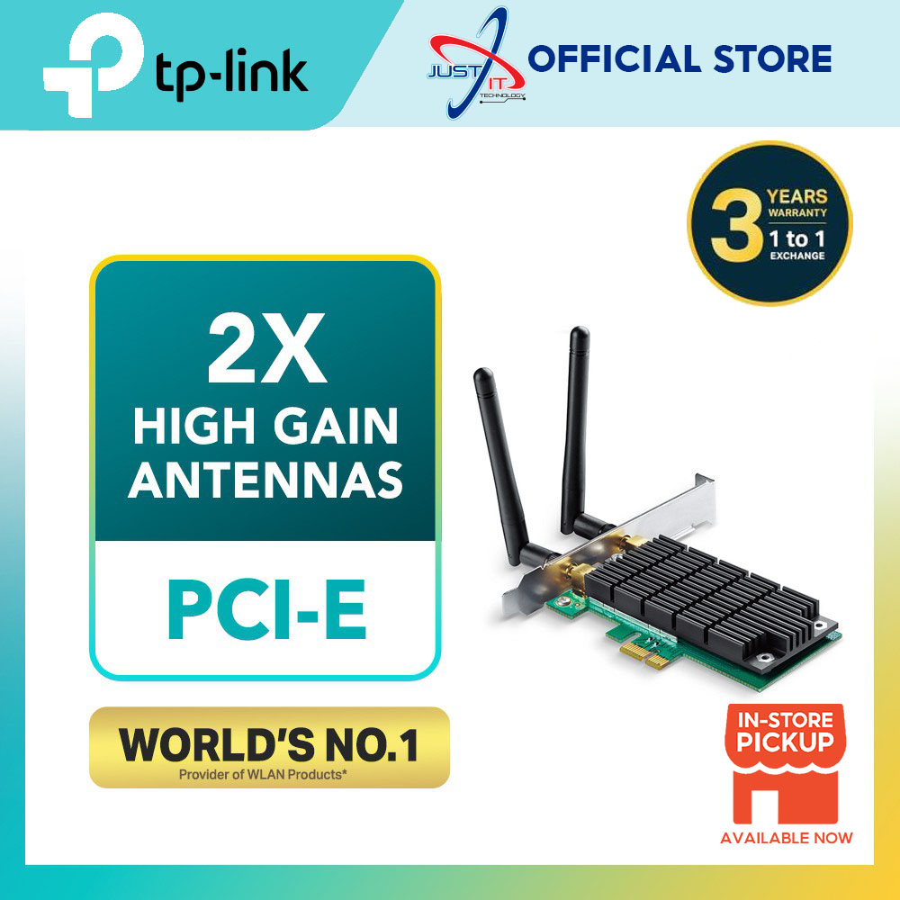 TP-Link Archer T6E Ac1300 Wireless Dual Band Pci-E Adapter | Shopee ...
