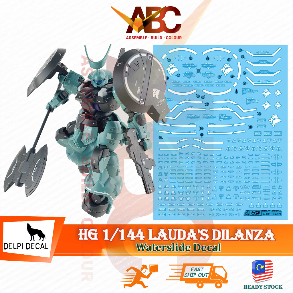 [Delpi] Waterslide Decal - HG 1/144 Lauda's Dilanza HGTWFM MD-0031L The ...