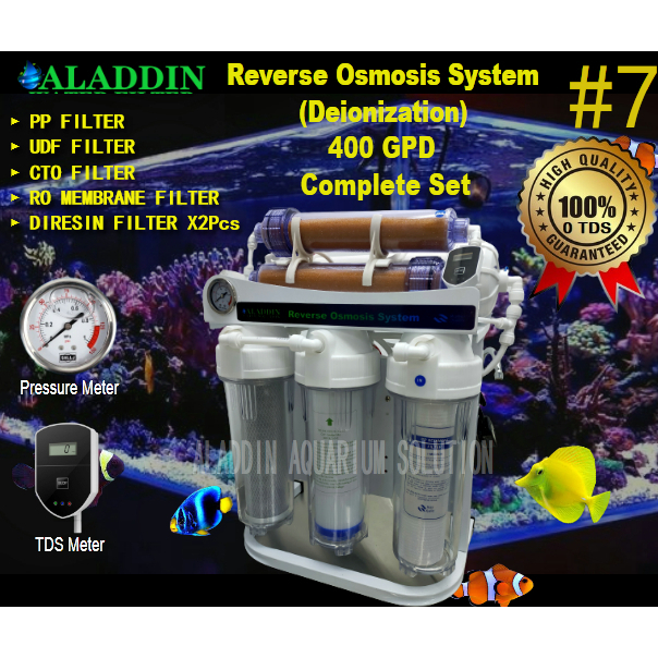 400GPD#7 /6Stage RO Water (Reverse Osmosis +DI Resin Deionization ...