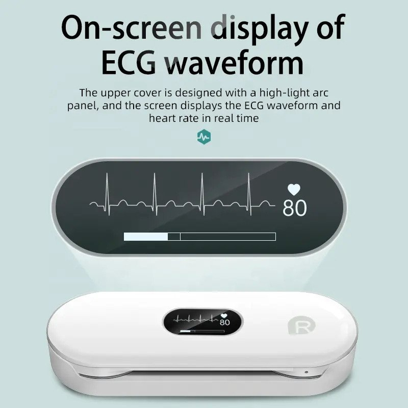 Portable ECG Device Electrocardiografo Ekg Medical Recorder Bluetooth ...
