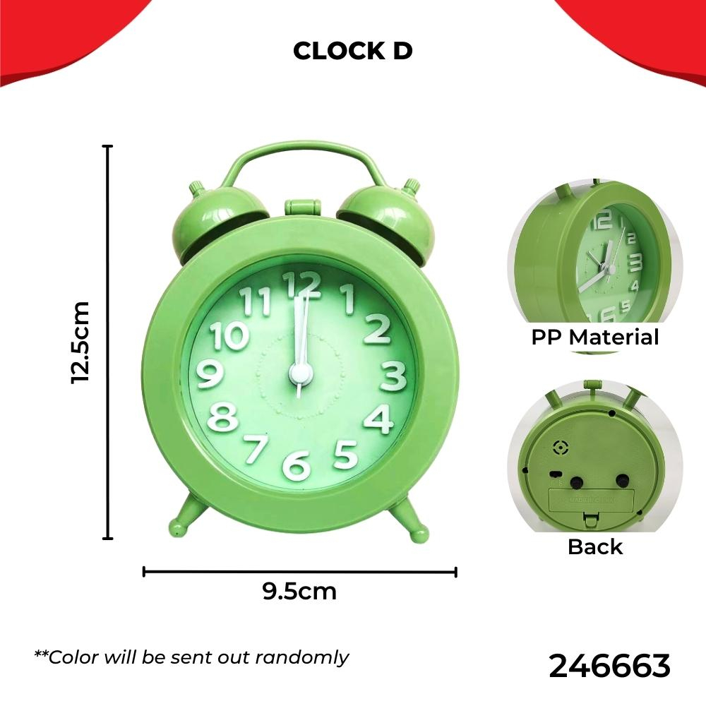 SUPERSAVE Watch Jam Alarm Clock Table Loceng Bell Analog Classic Quartz ...